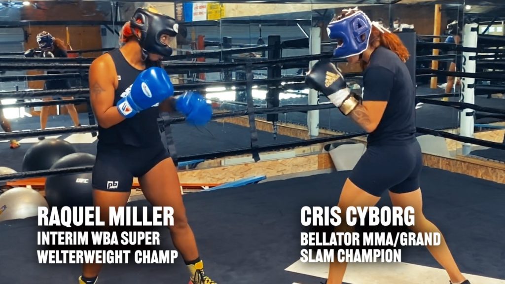 Cris Cyborg brings #2 ranked USA female boxer Raquel Miller WBA Interim ...