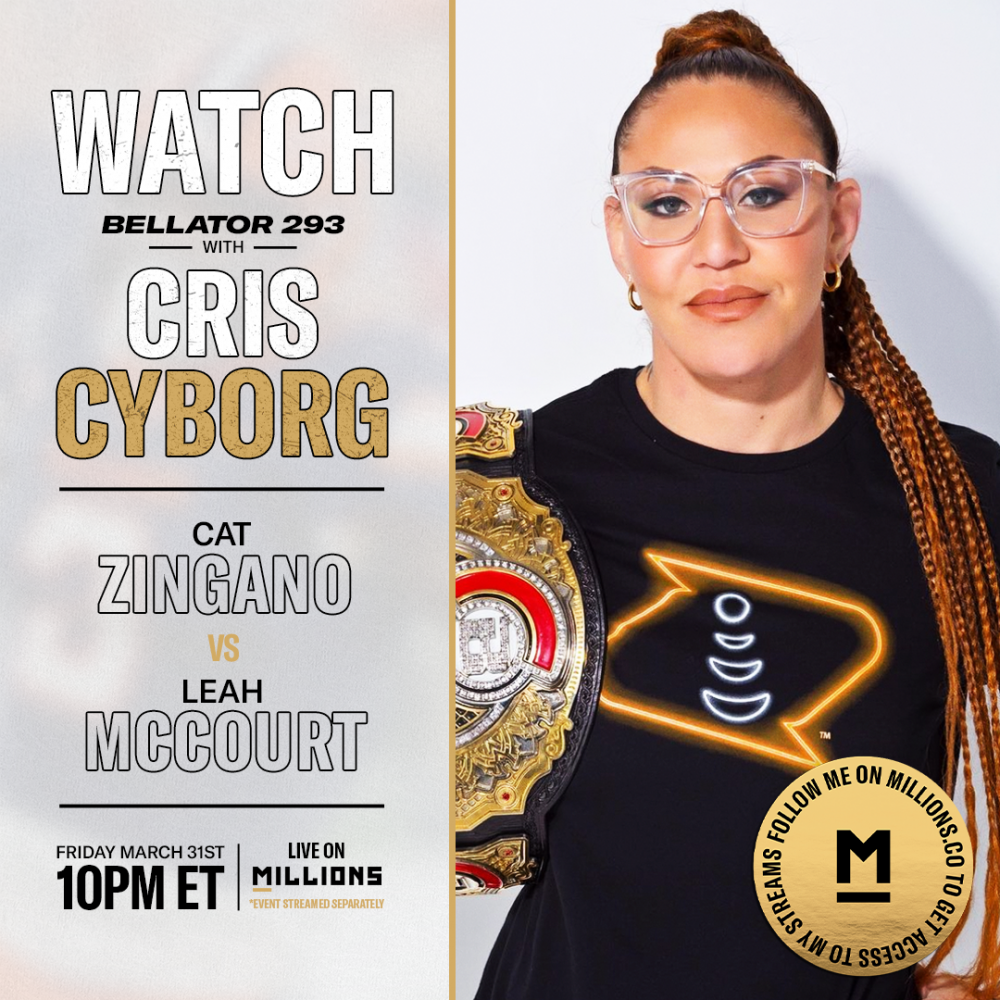 Cris Cyborg Watch Party for Bellator 293 Cat Zingano Vs Leah McCourt ...