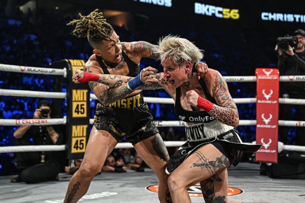 BKFC Chamion Christine Ferea defends Belt and then calls for MegaFight ...
