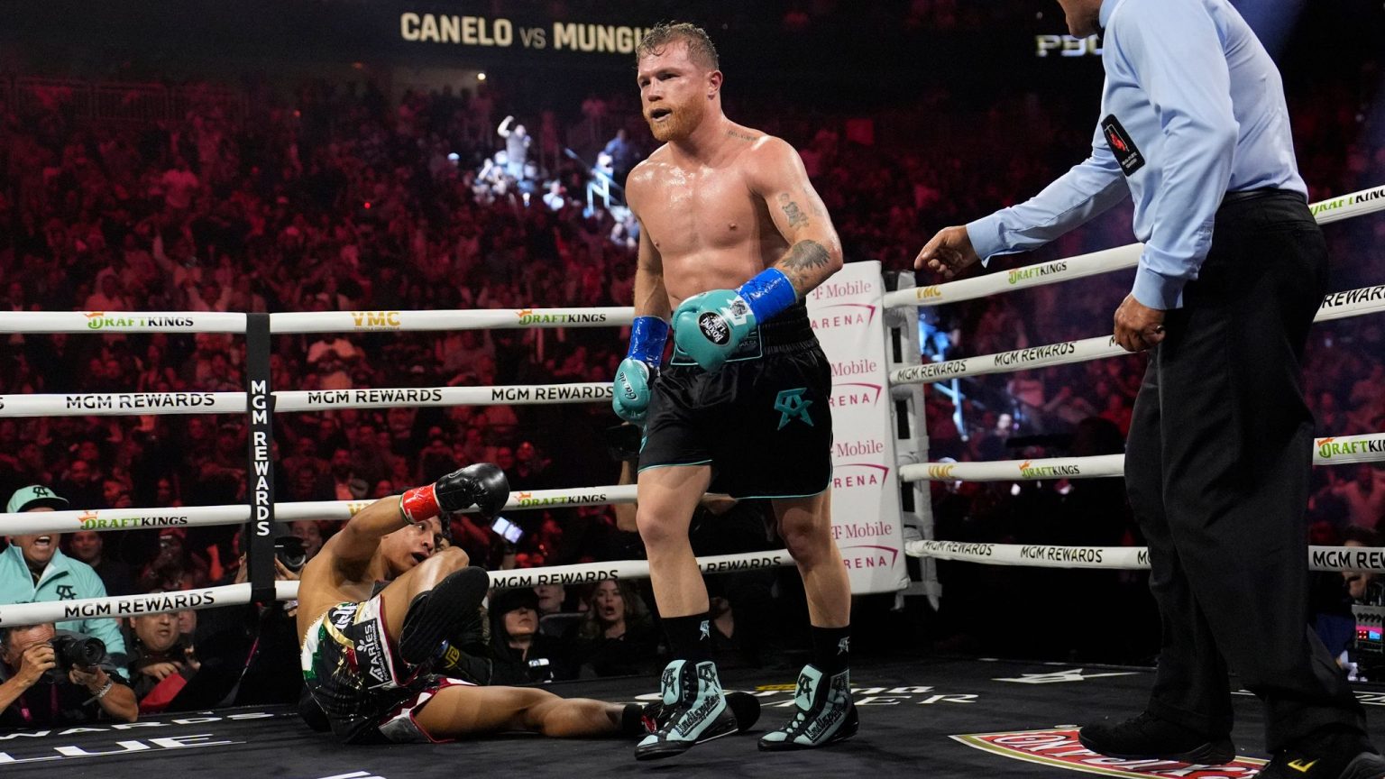 Canelo Alvarez drops Jaime Munguia but goes to decision in Boxing Fight ...